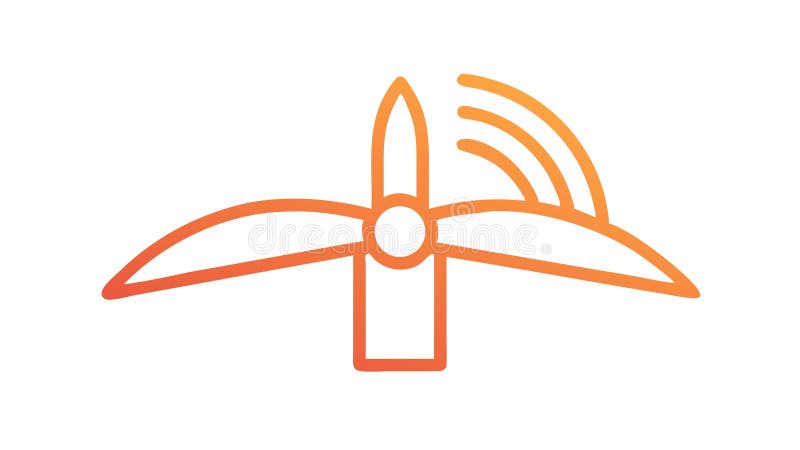 Drone Propeller Icon with Signal Waves for Tech Aviation, Vector Design ...