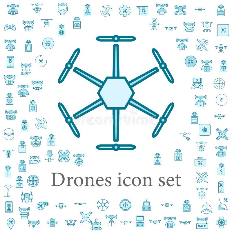 Drone Propellers Icon. Element of Drones for Mobile Concept and Web ...