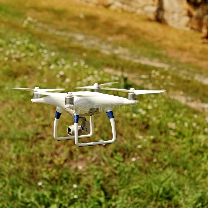 Drone Quad Copter with Digital Camera Stock Photo - Image of copter ...