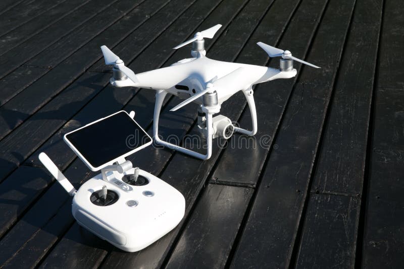 Drone Quad Copter with High Resolution Digital Camera Stock Photo ...
