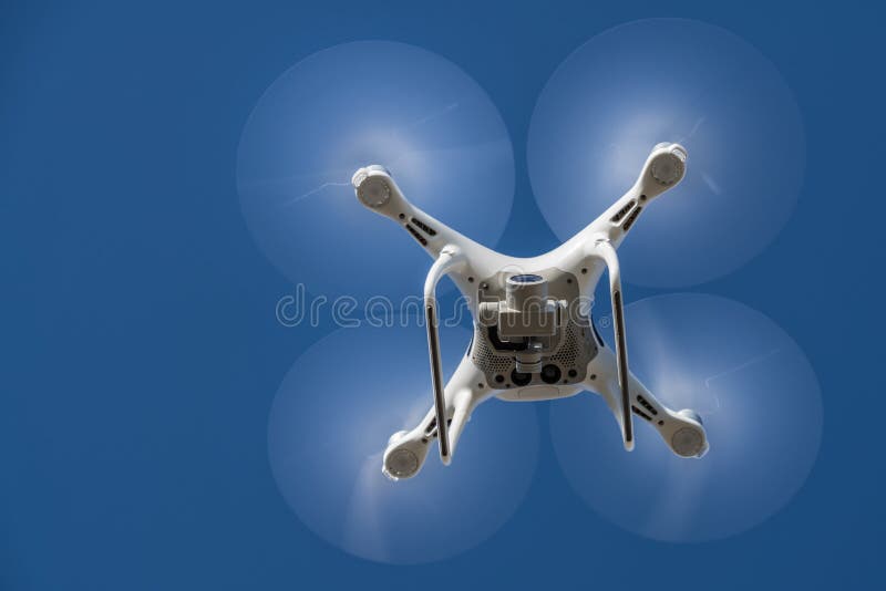 Drone Quad Copter with High Resolution Digital Camera on the Sky Stock ...