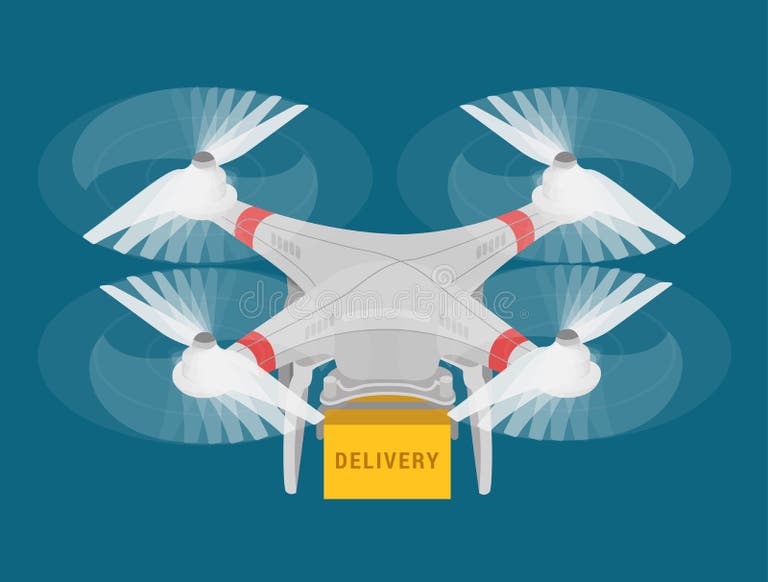 Drone Delivery Concept Stock Illustrations – 15,461 Drone Delivery ...