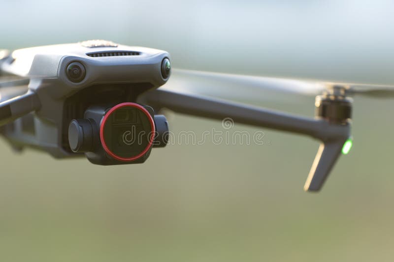 Drone Quadcopter with Digital Camera and Fast Rotating Propellers ...