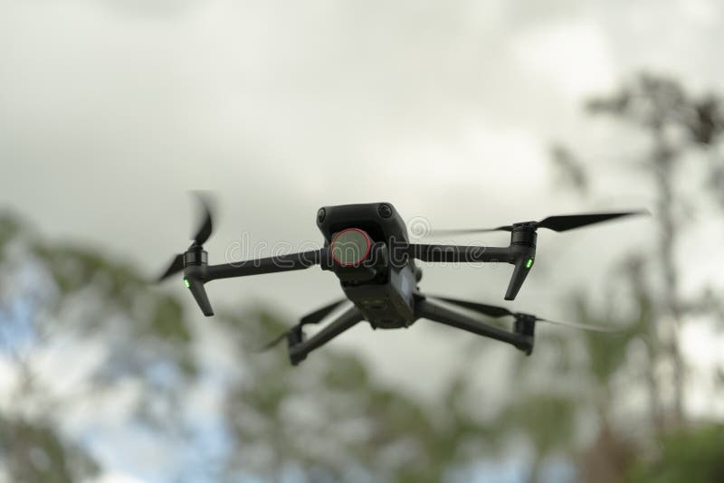 Drone Quadcopter with Digital Camera and Fast Rotating Propellers ...