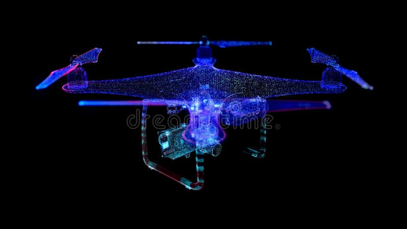 Drone Quadcopter on Green Screen, Delivery Drone Flying with the ...