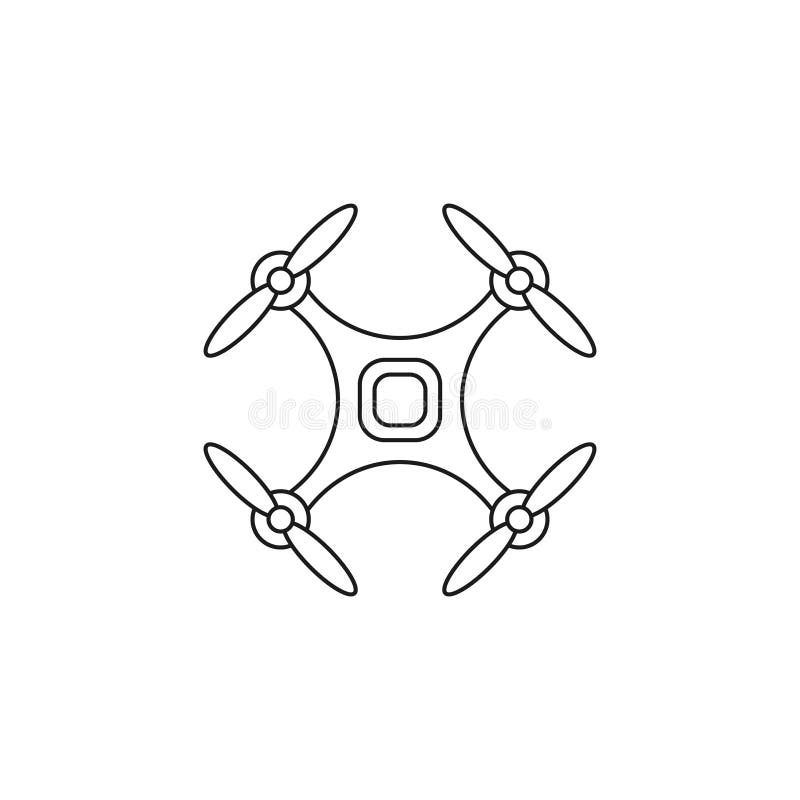Quadcopter Simple Icon Vector Icon Cartoon Illustration. Stock Vector ...