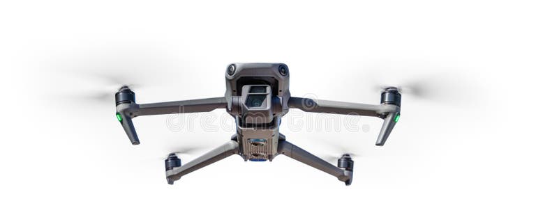 Drone Quadcopter UAV in Flight Isolated on a White Background Stock ...