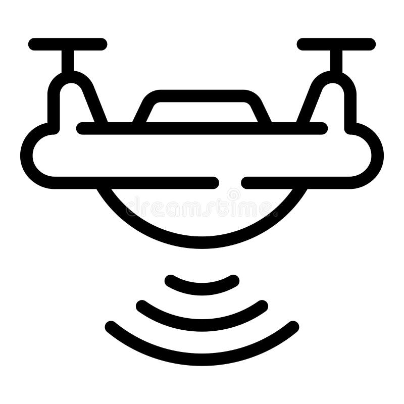Drone Remote Control Icon, Outline Style Stock Vector - Illustration of ...