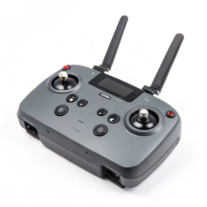 Drone Remote Control Isolated on White Background Stock Illustration - Illustration of isolated ...