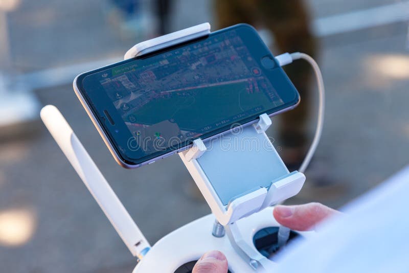 Drone Remote Control with Your Smartphone Editorial Photography - Image ...
