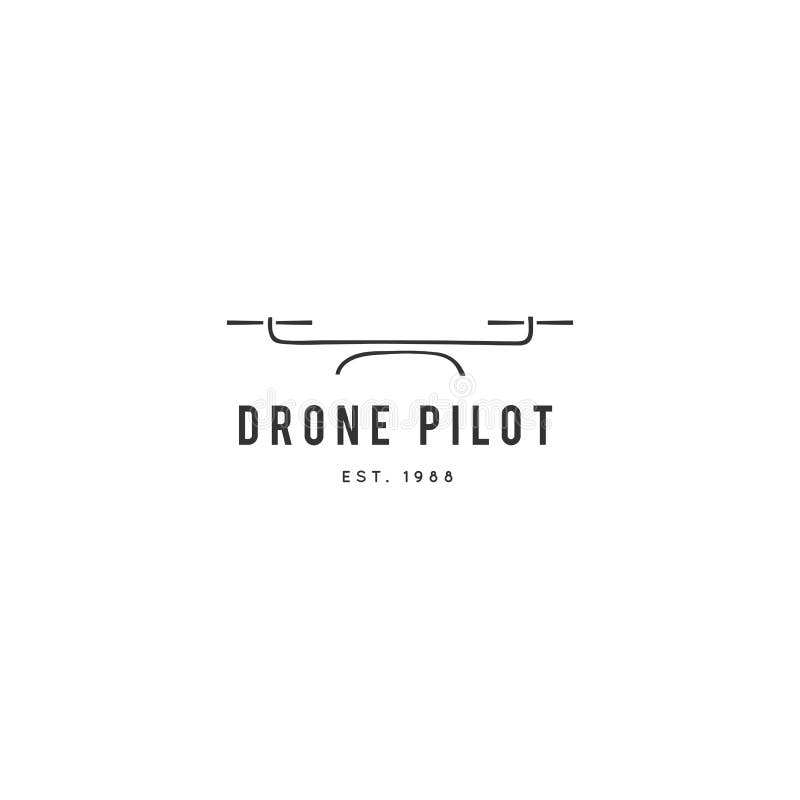 Drone, Remote Sensing Application. Hand Drawn Vector Logo Template ...