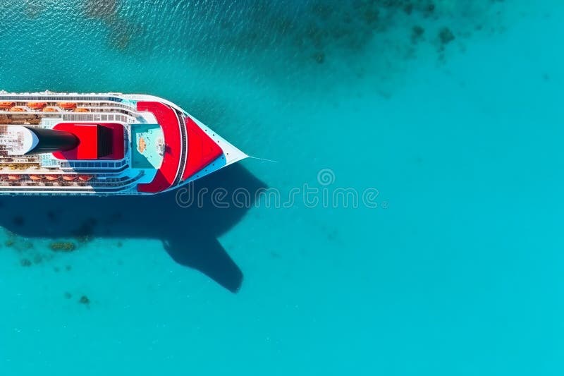 A Drone S Eye View of a Cruise Ship Sailing in the Vast Ocean ...