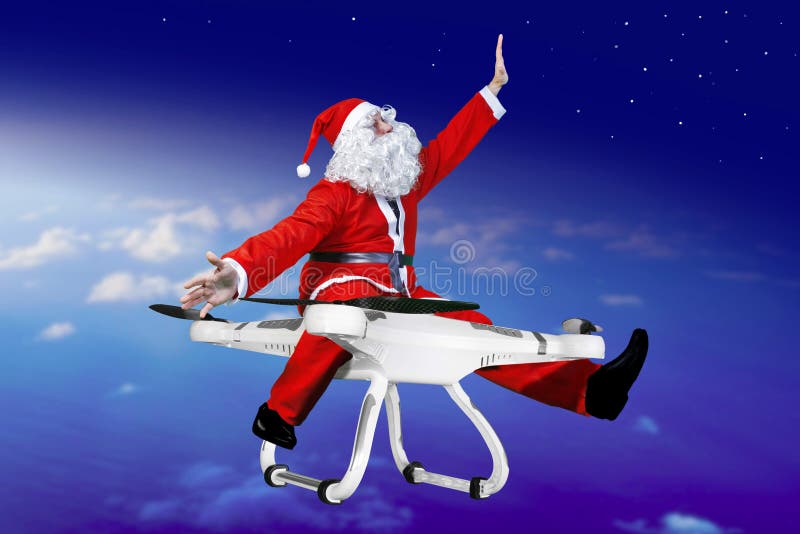 Drone Christmas Sled stock illustration. Illustration of concept - 45314666