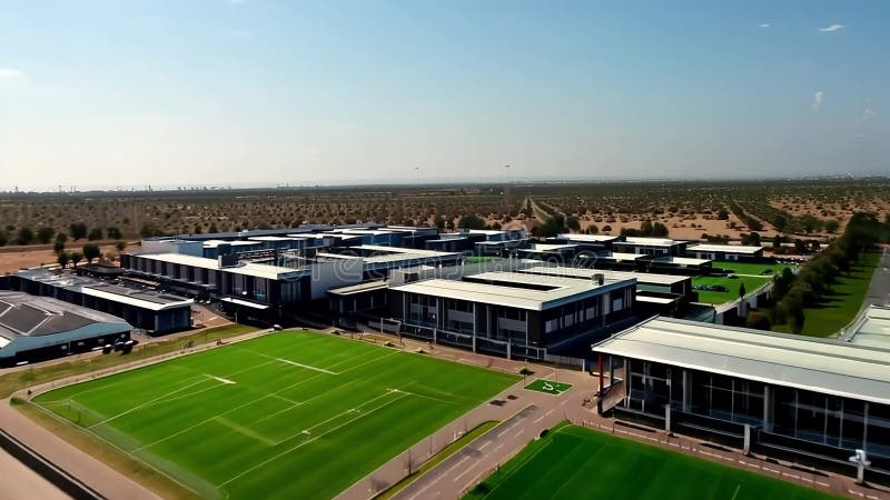 A City Sports Complex with Multiple Fields. Stock Footage - Video of ...