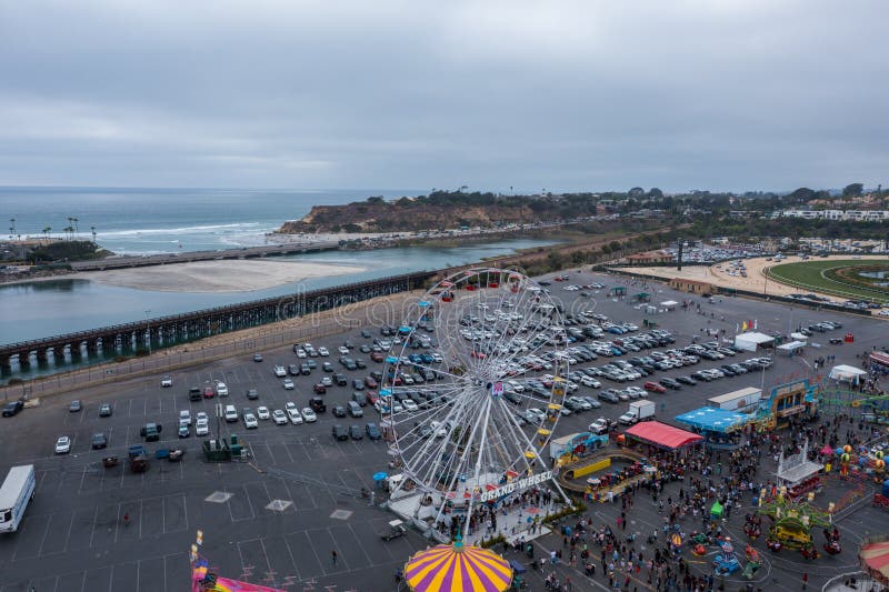 Aerial of Del Mar Fairgrounds Stock Photo - Image of ride, wheel: 225004232