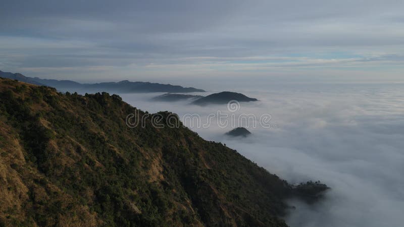 Mountain Cloud Inversion at Sunset Stock Video - Video of hiking ...