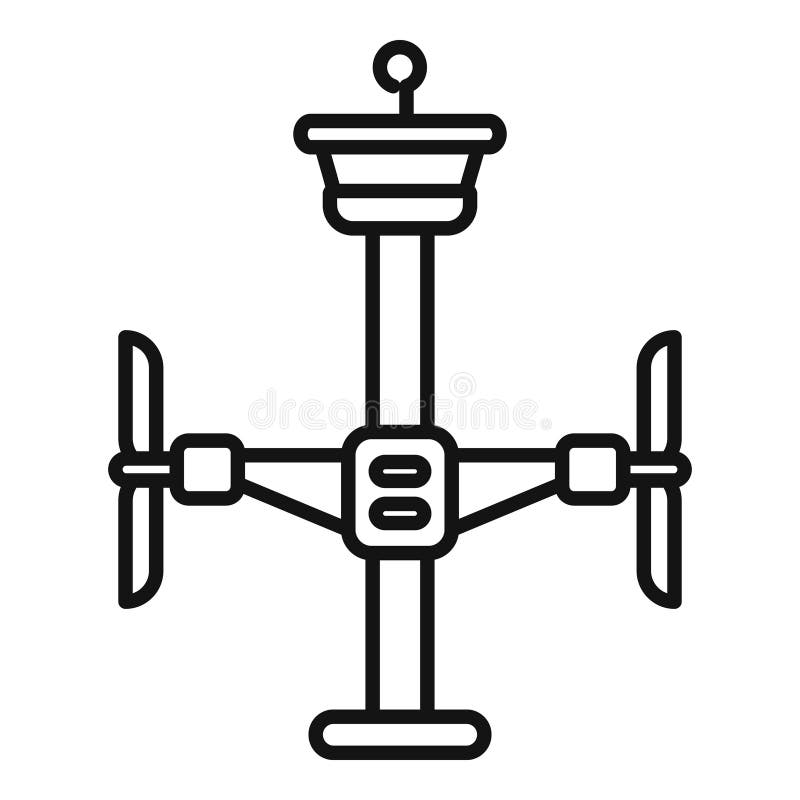 Drone Showing Wind Direction with Control Tower on Top Stock Vector ...