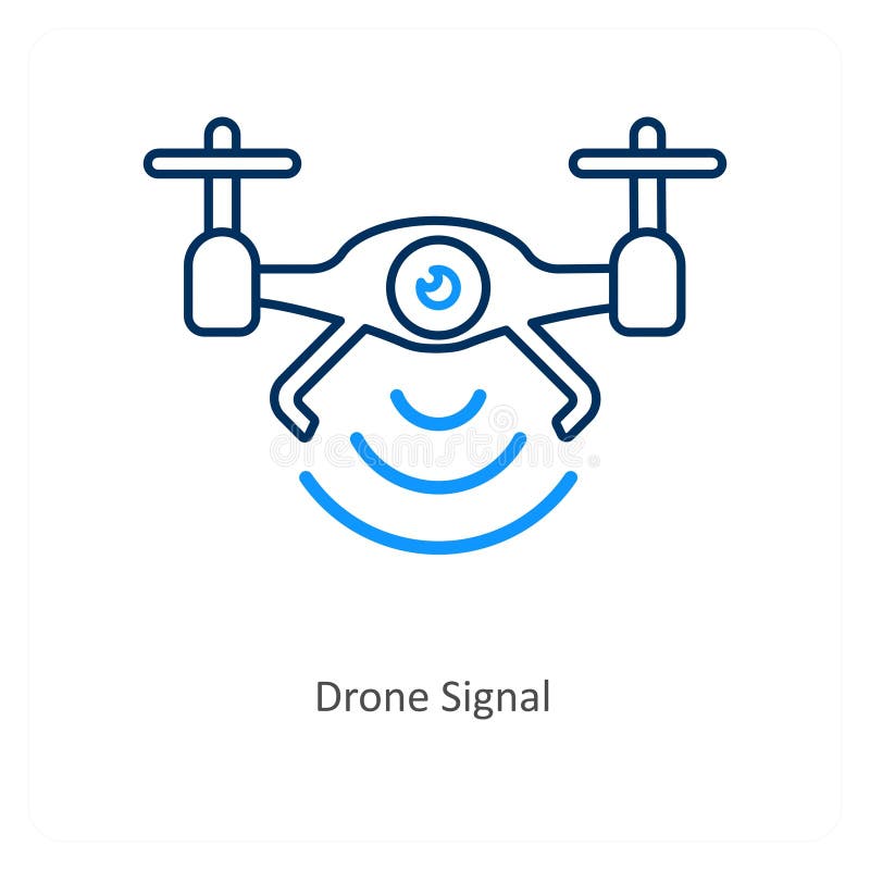 Drone Signal and Signal Icon Concept Stock Illustration - Illustration ...