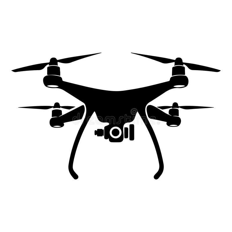 Drone Silhouette Art Work Eps Stock Illustration - Illustration of ...
