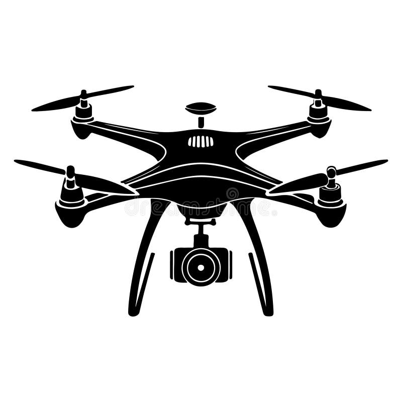 Drone Silhouette Vector Icon Design Stock Illustration - Illustration ...