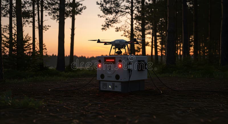 Drone Technology in Forest Setting at Sunset: Autonomous Aerial ...