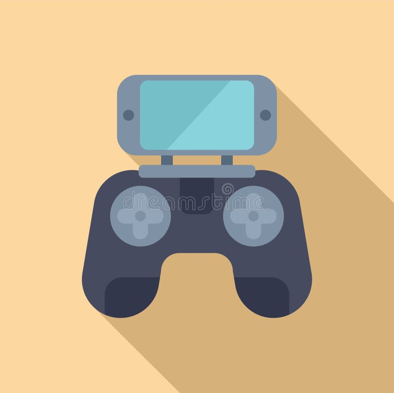 Drone Smart Control Icon Flat Vector. Smartphone Joystick Stock Vector ...