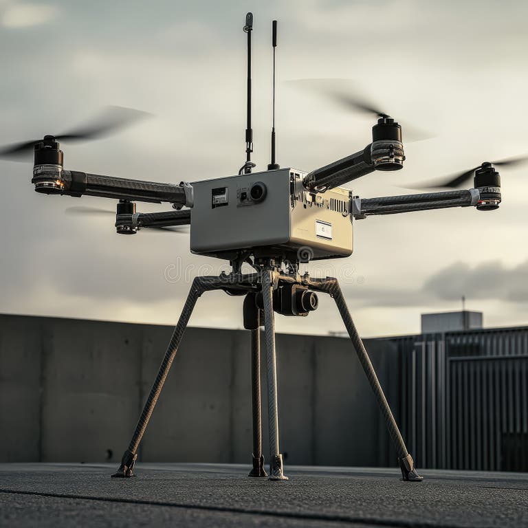 Drone is Standing on a Concrete Surface Stock Photo - Image of ...