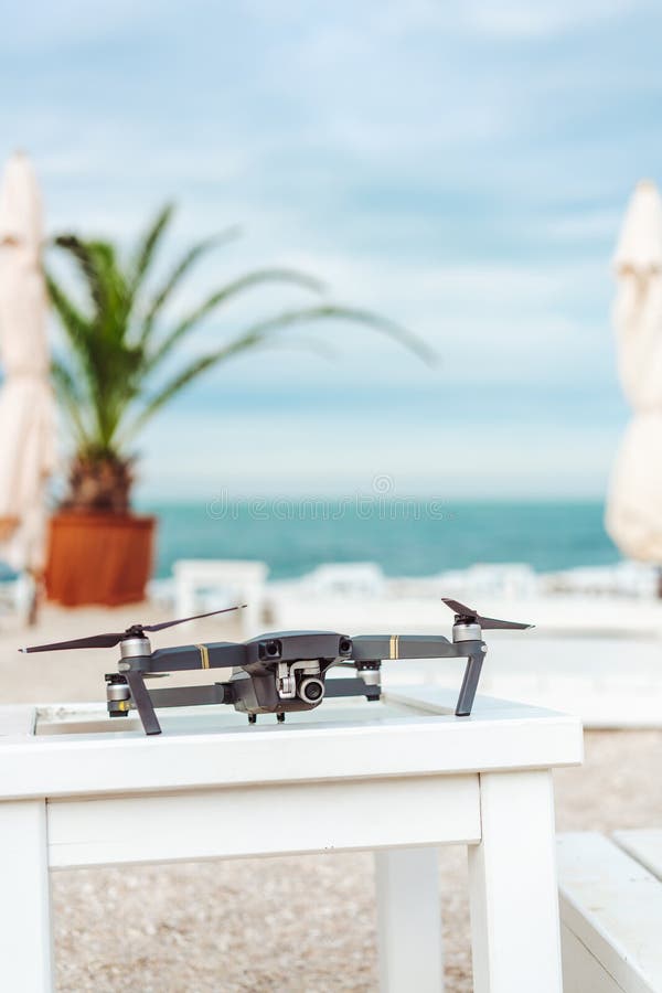 Drone stands on the table stock image. Image of digital - 126312183