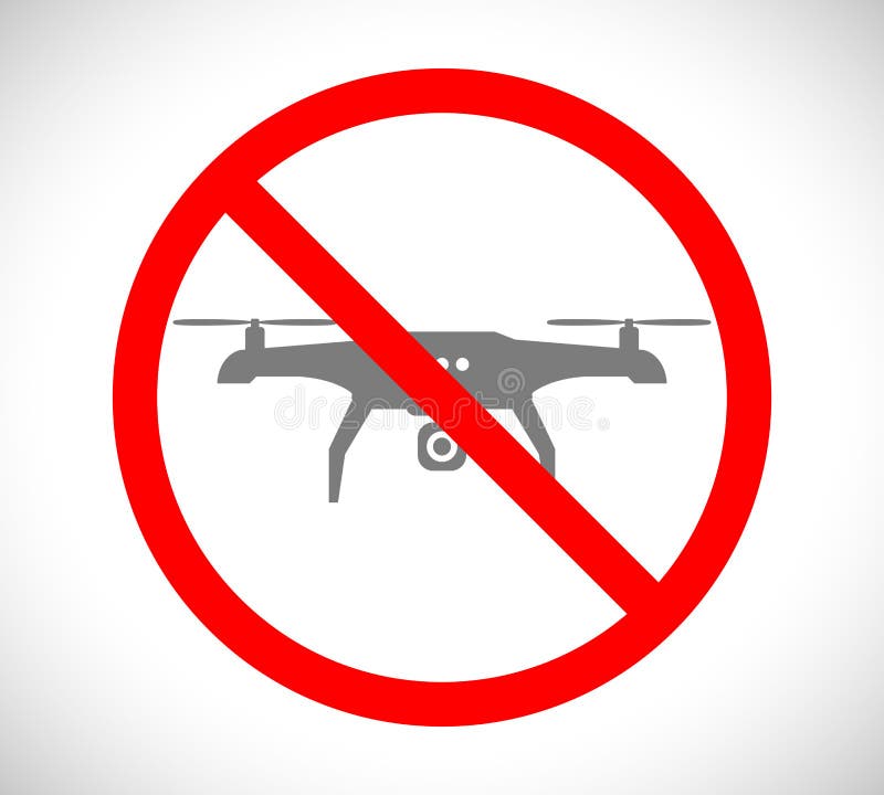 Drone stop sign stock vector. Illustration of design - 200543045