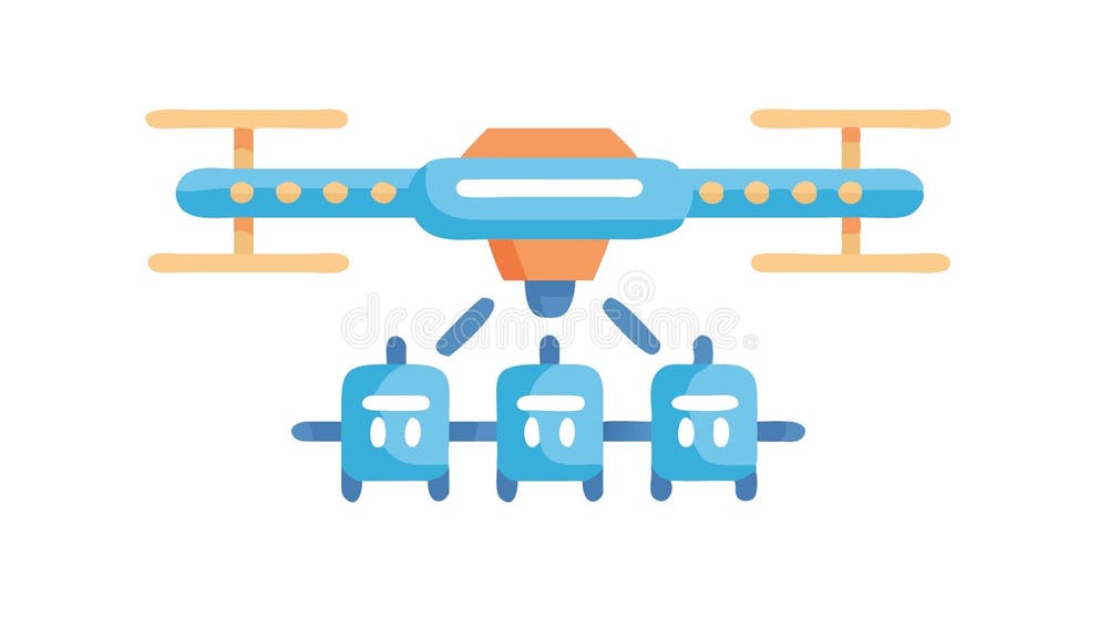 Drone Surveillance Over Urban Structures Vector Design, Vector Design ...