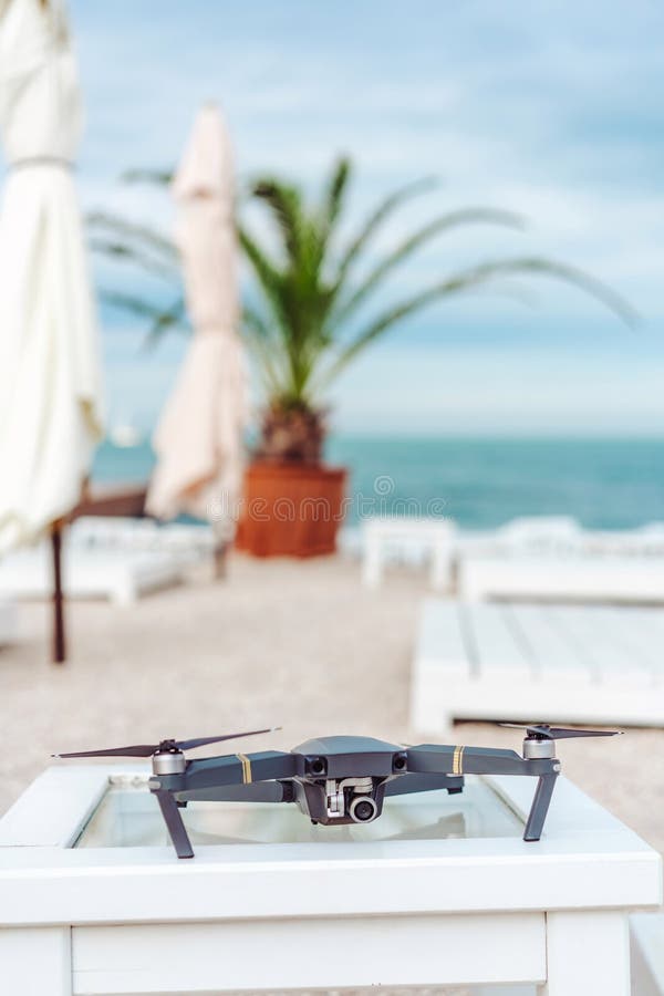 Drone stands on the table stock photo. Image of airborne - 121998468