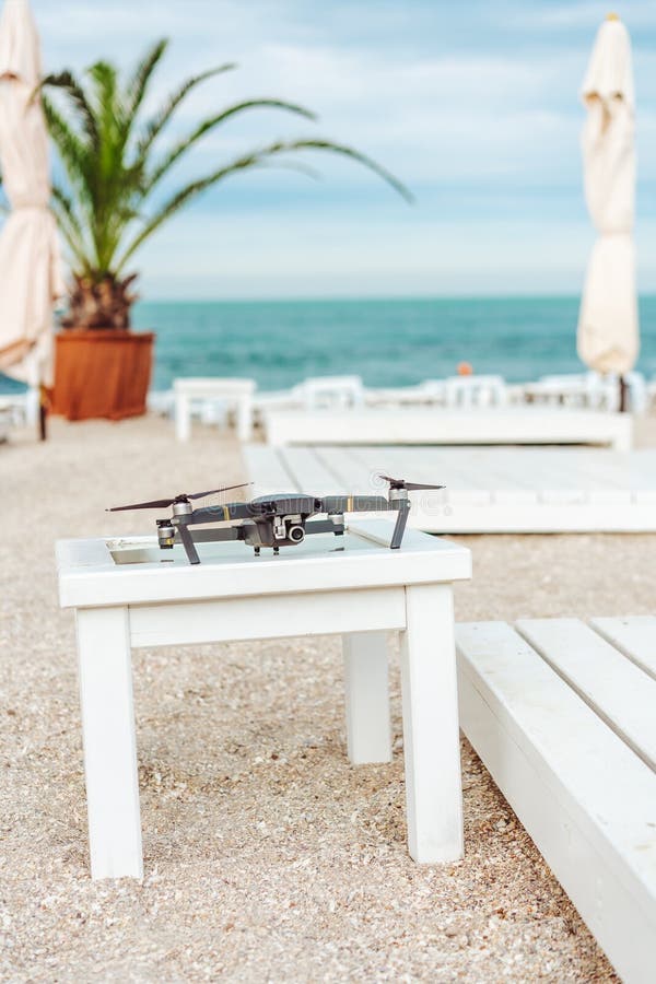 Drone stands on the table stock image. Image of airborne - 123952297