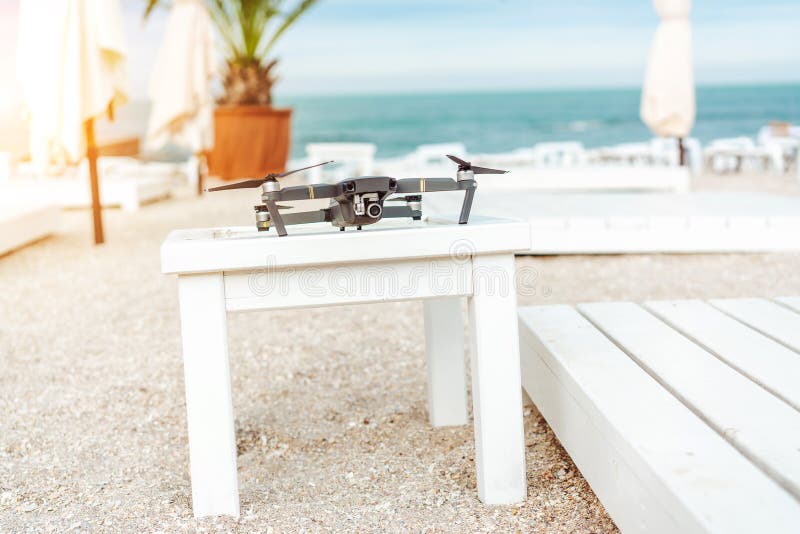 Drone stands on the table stock photo. Image of remote - 125273006