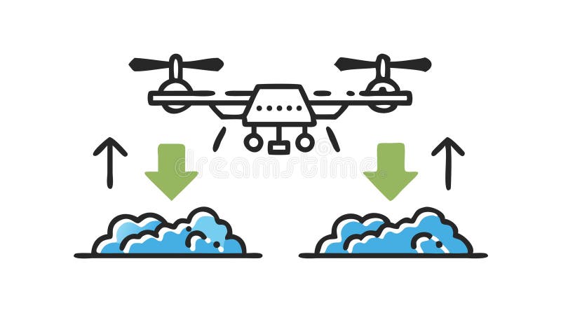 Drone Takeoff and Landing, Vertical Mobility Technology, Vector Design ...