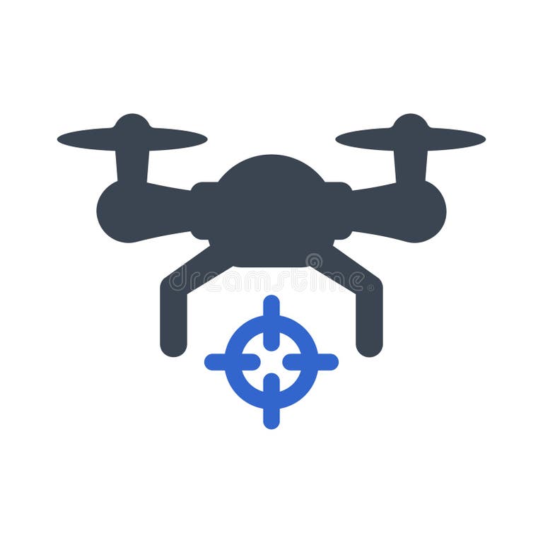 Drone target icon stock vector. Illustration of device - 276713703