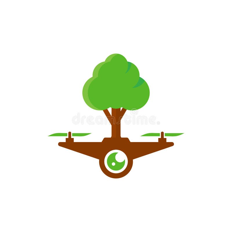 Drone Tree Logo Icon Design Stock Vector - Illustration of identity ...