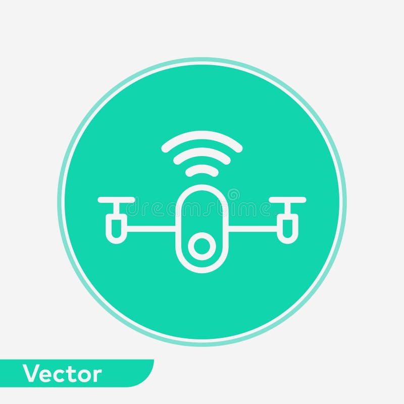Drone Vector Icon Sign Symbol Stock Vector - Illustration of control ...