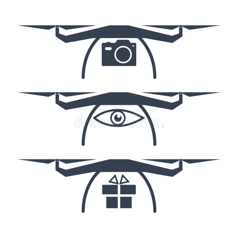 Drone Vector Icons stock illustration. Illustration of equipment - 57979428
