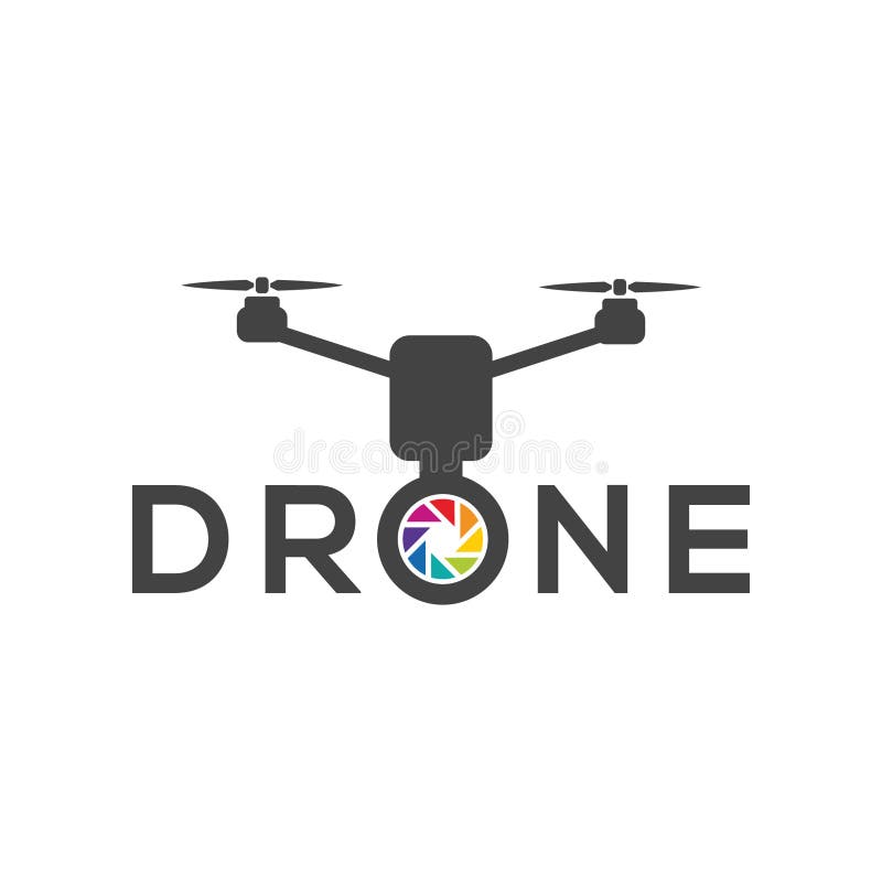 Drone Icon Logo Vector Illustration Stock Vector - Illustration of ...