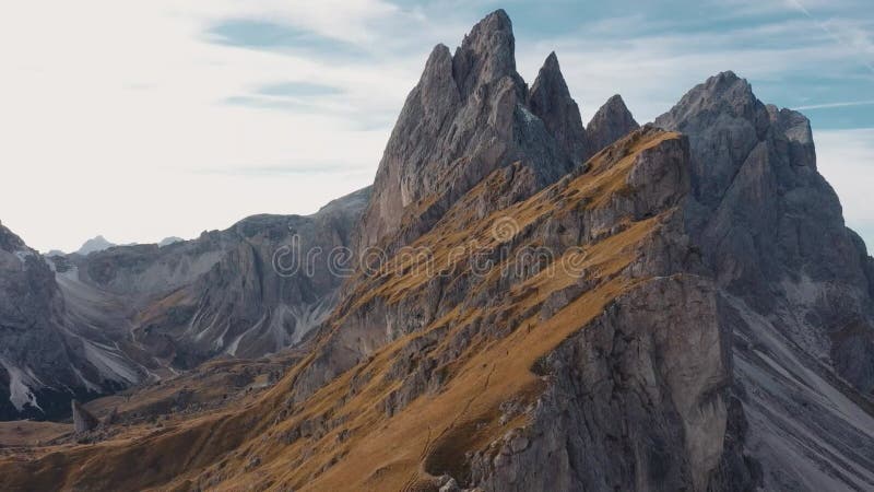 Huge Mountains with Sharp Peaks Stock Footage - Video of environment ...