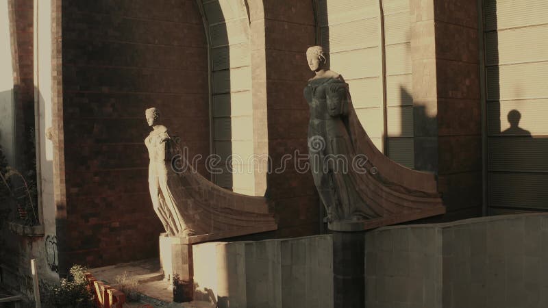 Drone View of an Abandoned Old Opera Building Stock Footage - Video of ...