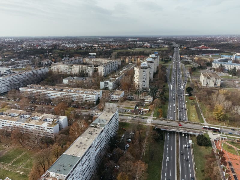 Drone View of Belgrade City, New Belgrade District Editorial Photo ...