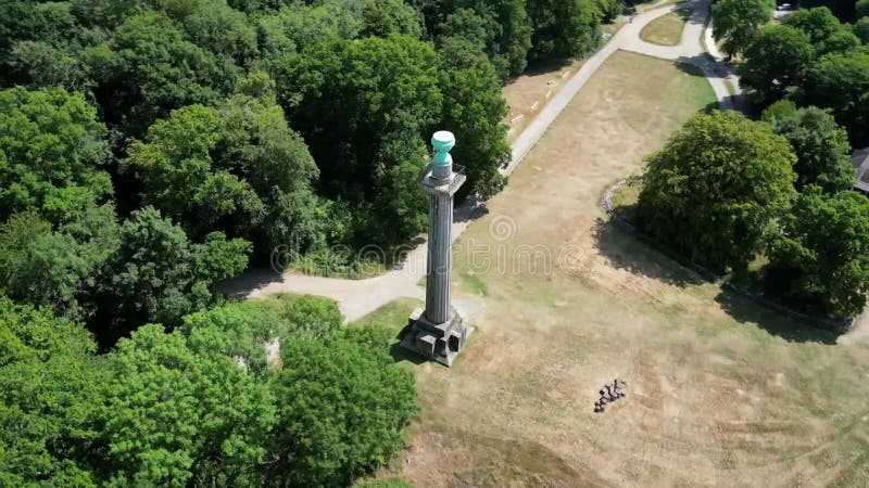 Spinning Aerial of the Spiral Hilltop at the Sydney Olympic Park during ...