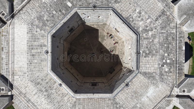 Drone View of Castel Del Monte Castle on Puglia, Italy Stock Video ...