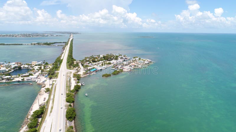 Drone View of Conch Key Marathon Florida South Florida Stock Photo ...