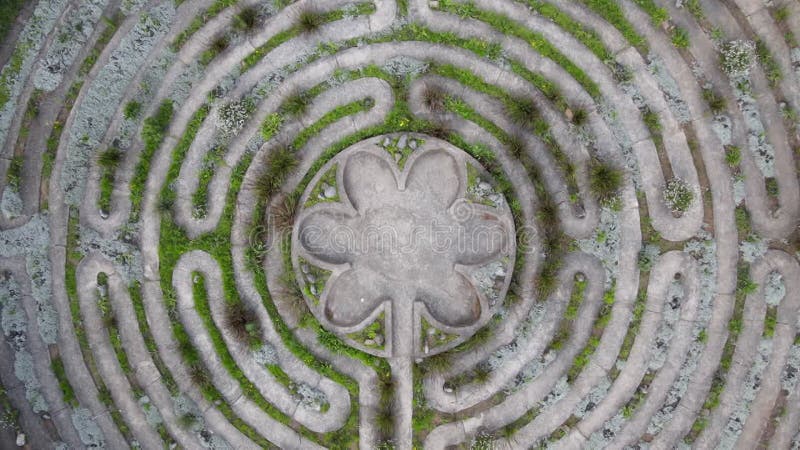 Drone View at the Labyrinth on the Countryside of Hogsback on South ...