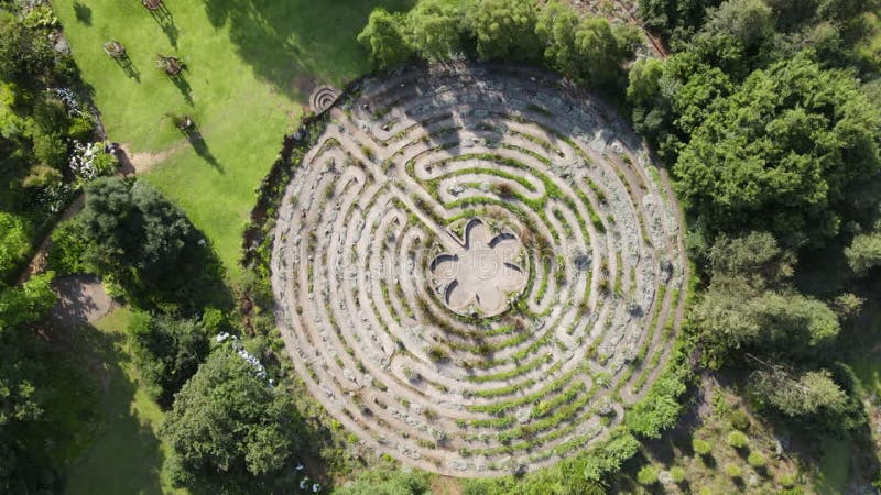 Drone View at the Labyrinth on the Countryside of Hogsback in South ...