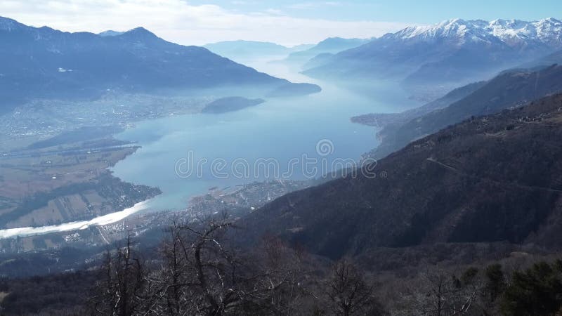 Drone View of Lake Como from Mount Berlinghera Stock Footage - Video of ...