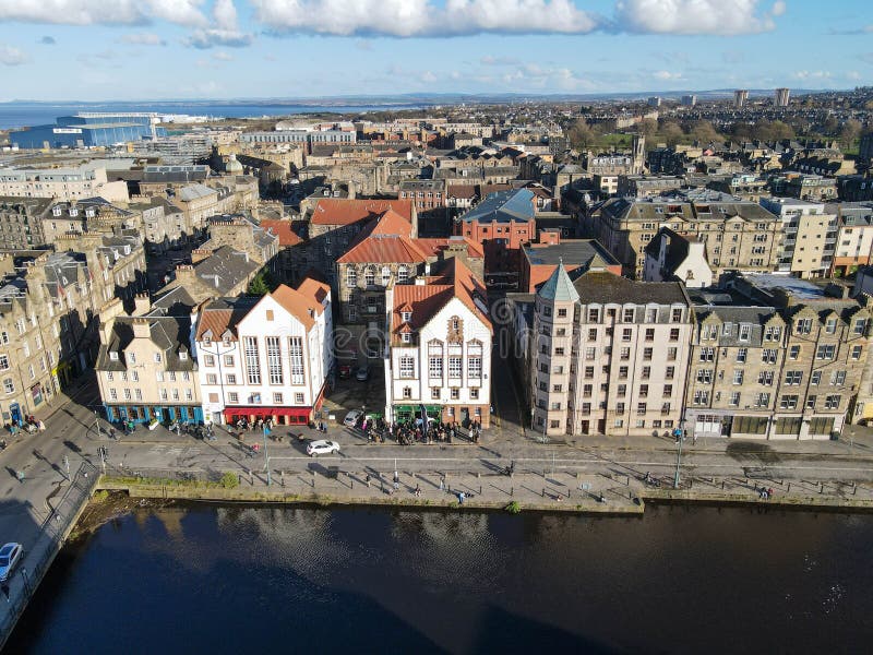 Drone View at Leith Near Edinburgh in Scotland Stock Image - Image of ...