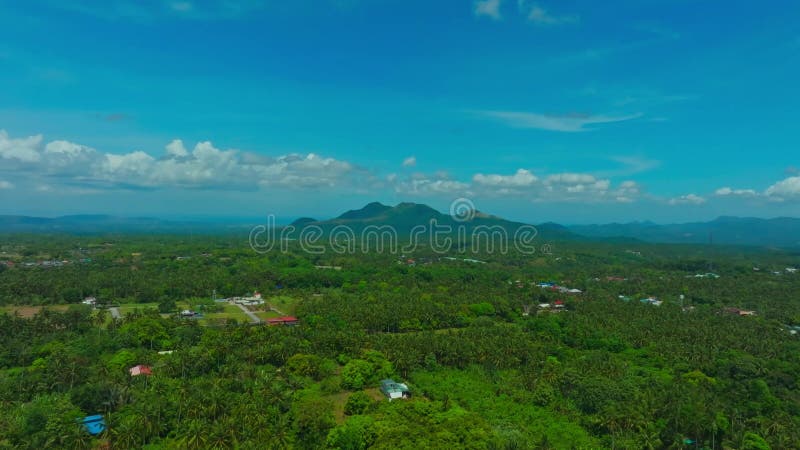 Drone View of Lush Landscape Extended To Mountain in the Horizon Under ...